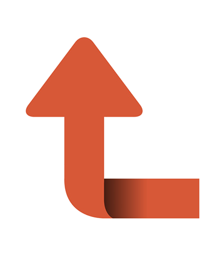 Orange arrow shows increase | Axiom Marketing